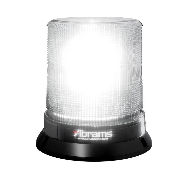 Abrams StarEye 7" Dome 12 LED Magnet/Permanent Mount Beacon - White – YP Signal Corp