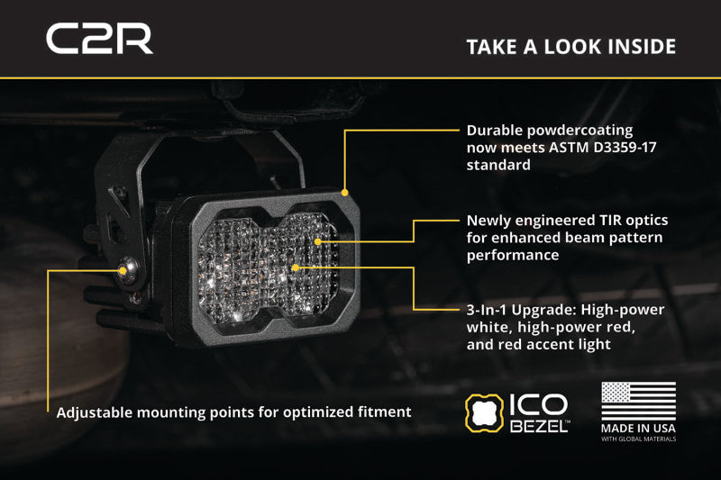Diode Dynamics C2R White Flood Standard LED Pod (Pair) – YP Signal Corp